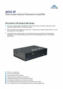APE Optical Parametric Amplifier OPA Shortpulse AVUS SP rev.3.2.0 - APE